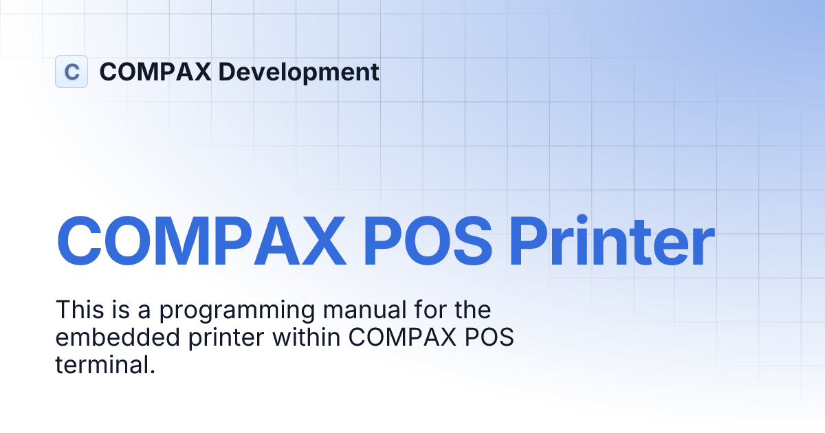 COMPAX POS Printer | COMPAX Development