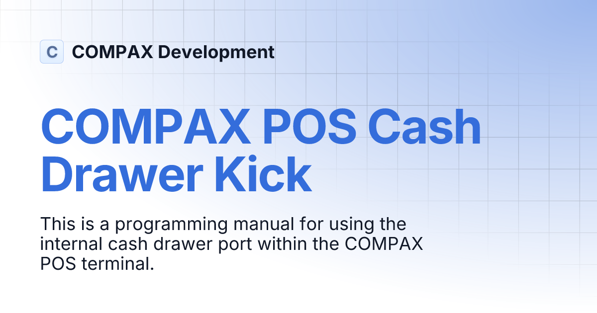 COMPAX POS Cash Drawer Kick | COMPAX Development